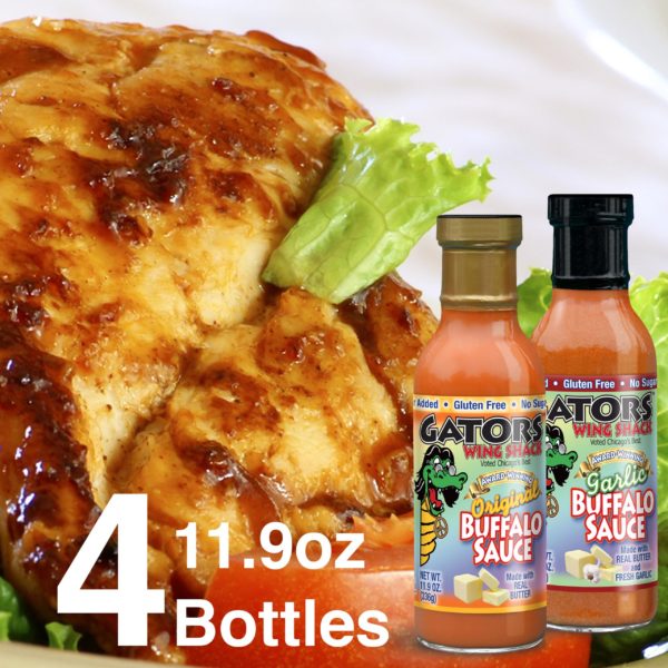 Gators Wing Shack - Buffalo Sauce Mixed Bundle, (Qty 4) 11.9 oz Bottles ...