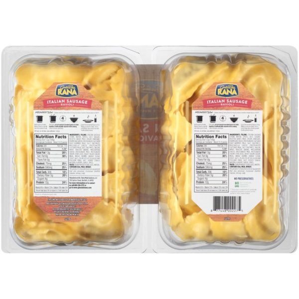 Rana - Italian Sausage Ravioli, 36 oz - Serves about 10 - Gourmet Kitchn