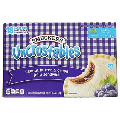 Smucker’s Uncrustables Variety Pack | PB & Strawberry + PB & Grape (60 ...