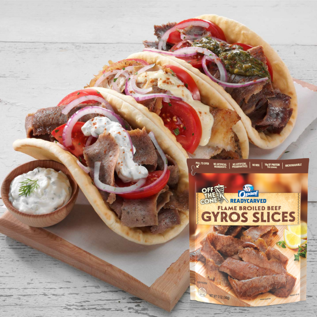 Opaa! Brand - 12 OZ ReadyCarved Gyros Slices (4 Pack Bundle) - Gourmet ...