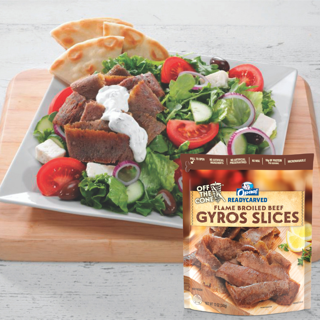Opaa! Brand - 12 OZ ReadyCarved Gyros Slices (4 Pack Bundle) - Gourmet ...