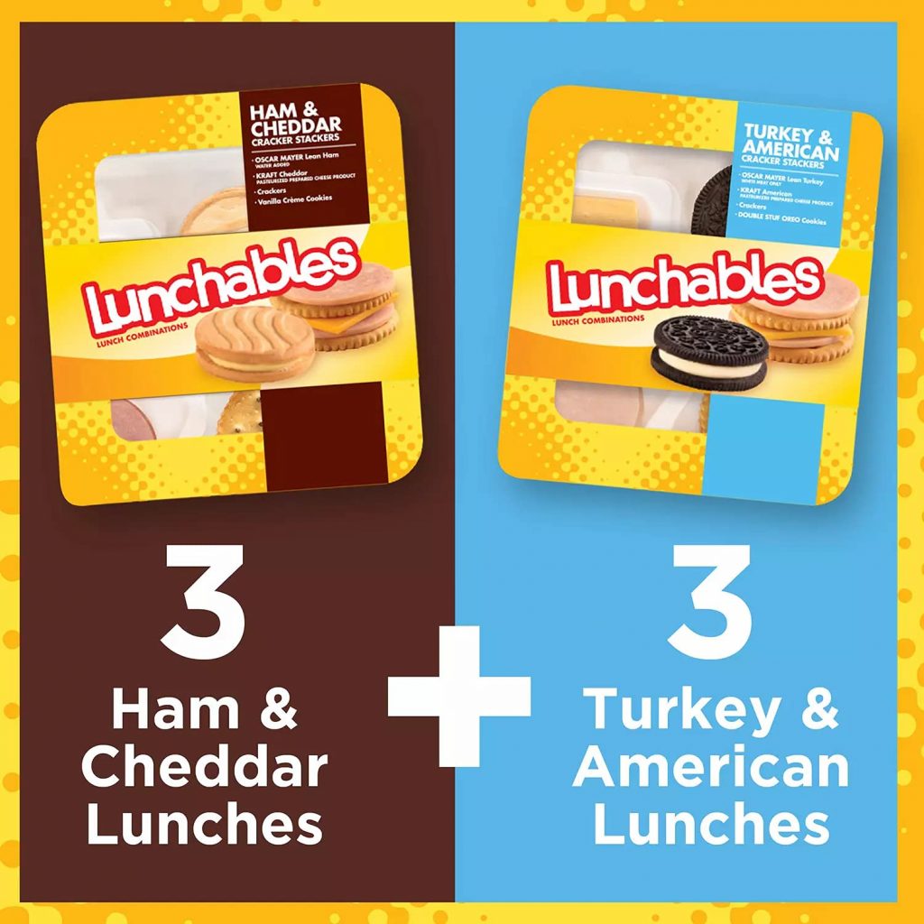 Lunchables Variety Pack 3 Snack Kits (18 Total Lunchables) 9 Ham ...