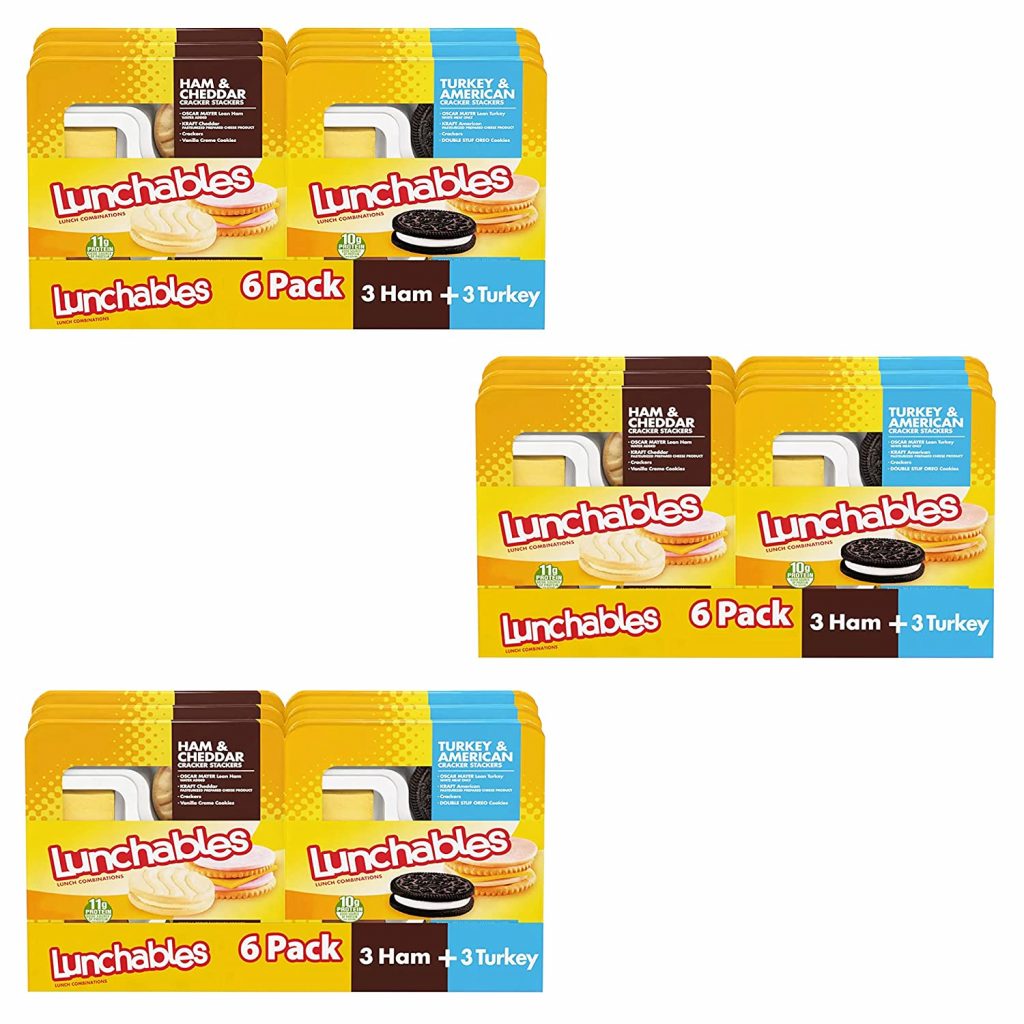 Lunchables Variety Pack 3 Snack Kits (18 Total Lunchables) 9 Ham ...